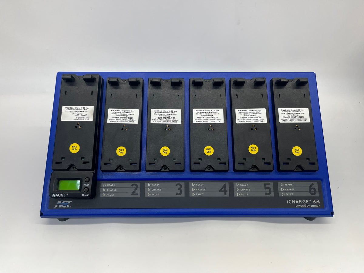 ACT iCharge 6M i65 Battery Charger with NiCD HT1000 Cradles ...