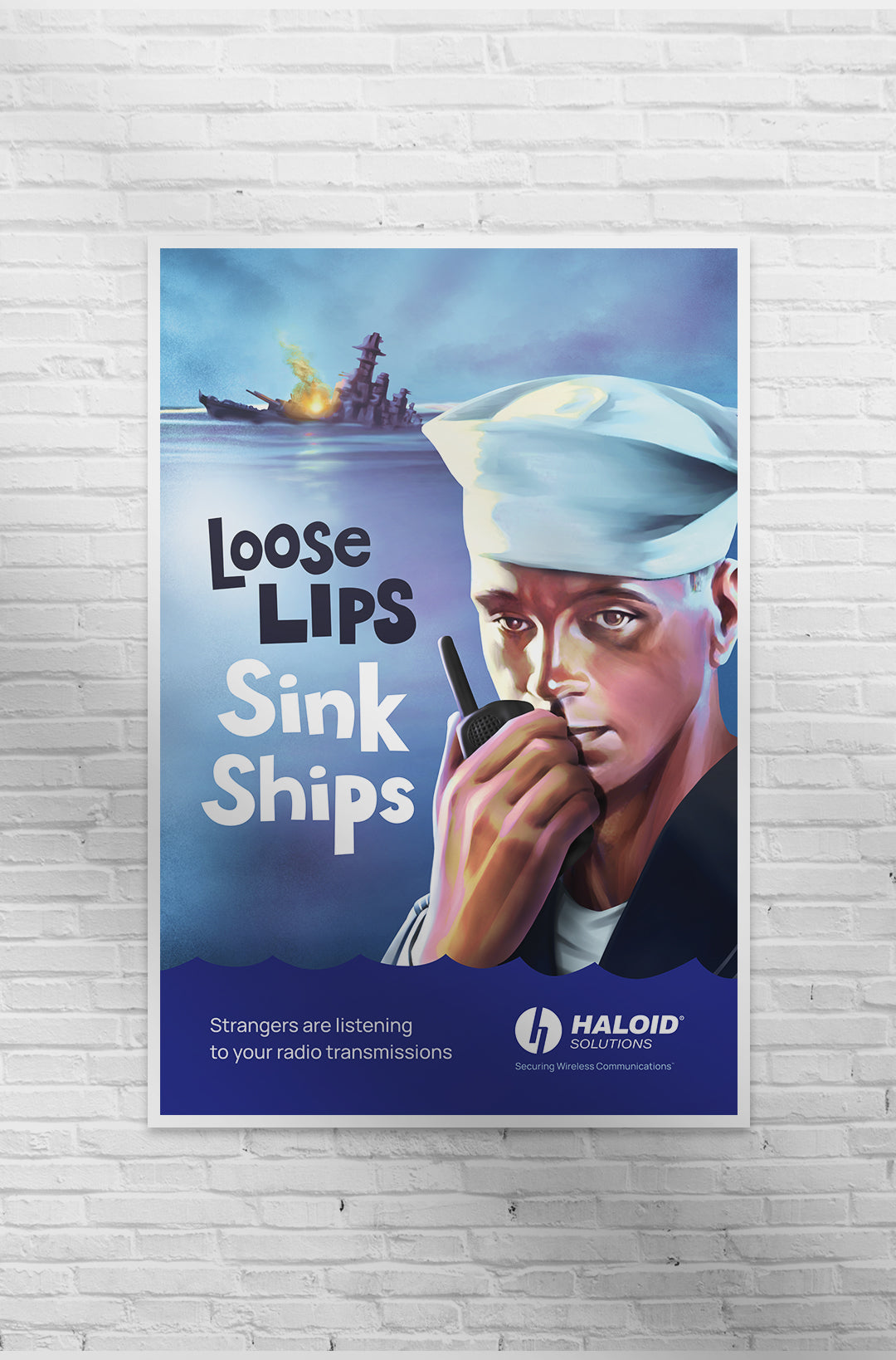 Loose Lips Sink Ships Radio Privacy Warning Poster - 24” x 36 ...