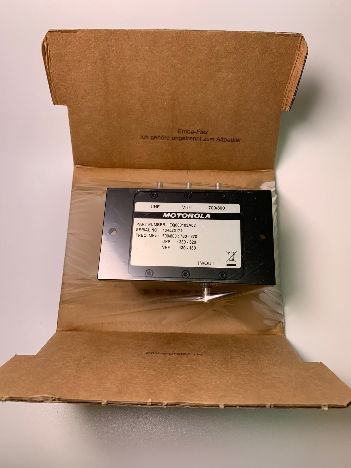 Motorola EQ000103A02 All-Band Multiplexer — HaloidSolutions.com